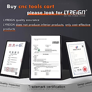 LYREIGN cat40 CNC Tool Rack CNC Tool Holder Storage cart CNC Tool Storage cabinets Large Capacity Tool cabinets CAT40-120CAP