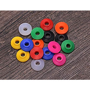 Mini Skater 8Pcs Multi Color Food Grade Silicone Straws Tips Covers and 16Pcs Straw Silencers Anti-scald/Cold Straws Cover for 1/4 Inch Wide (6MM OD) Stainless Steel Straws,8 Colors