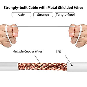 ibrain Air Tube Headphones Air Tube Headset Over The Ear Headphones Wired Airtube Headset with Patented Technology 3.5mm Jack for Computer, PC, Phone - White