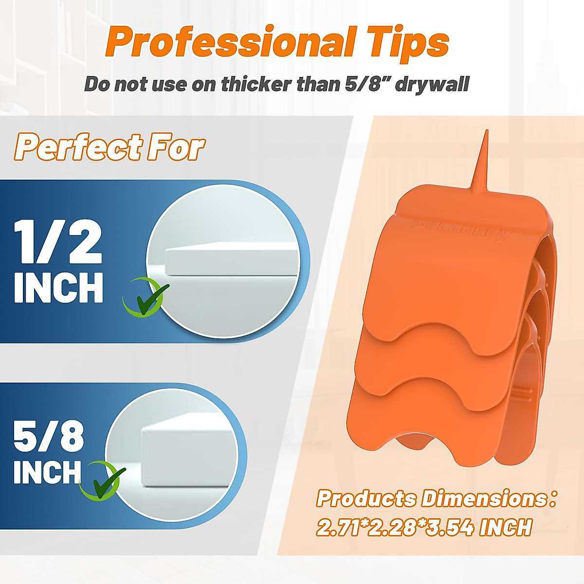 Bechandy 6 Pack Drywall Outlet Marker, No Measuring Needed Marking Tool for Electrical Outlets, Hard ABS Plastic Outlet Cutout for Drywall Installation, Wire Protection Drywall Electrical Box Locator