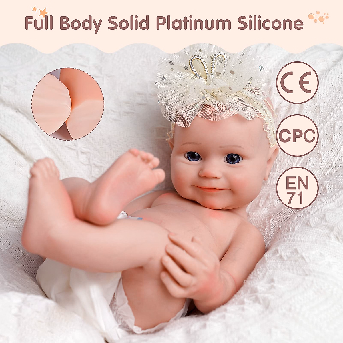 JIZHI Reborn Baby Dolls, 2PCS Lifelike Silicone Toddlers - 16&20-Inch Soft Vinyl & Full Body Silicone Dolls