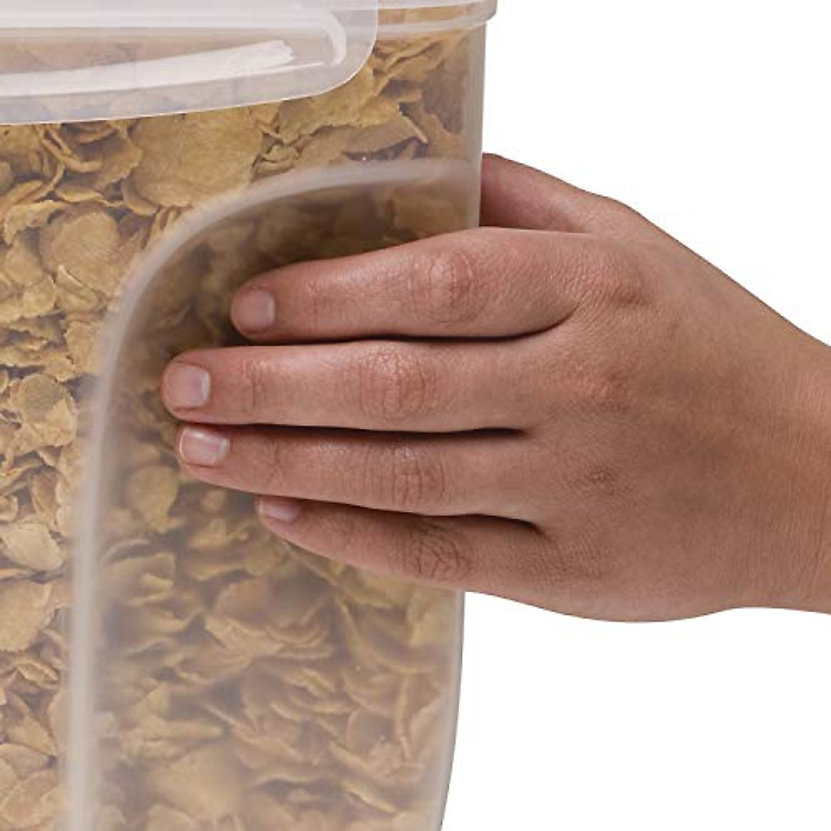 Sterilite 6606 Ultra Seal 24-Cup Dry Food Container, Clear Lid and Base with Red Rocket Accents, 6-Pack