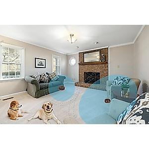 UltraCrab Indoor Pet Barrier for Home,Keeps Areas Off Limits,Dog Home Proofing, Waterproof/Rechargeable/Beep/Static Training Collar,Wireless Electric Fence,1 Dog Brown Kit