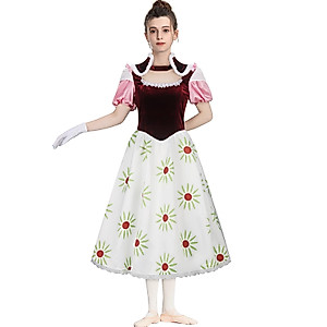 FOGHORN Haunted Mansion Costume Sally Slater Dress Women Girls Tightrope Walker Cosplay Costume for Halloween (L)