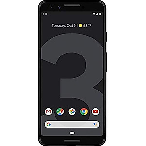 Google Pixel 3 Unlocked GSM/CDMA - US Warranty (Direct from Google) (Black, 64GB) (Renewed)
