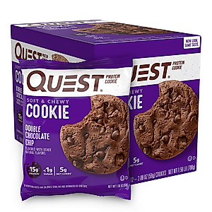 Quest Nutrition Chocolate Chip Cookie Dough Protein Bars, 12 & Chocolate Chip Protein Cookie, 12 & Double Chocolate Chip Protein Cookie, 12 Count