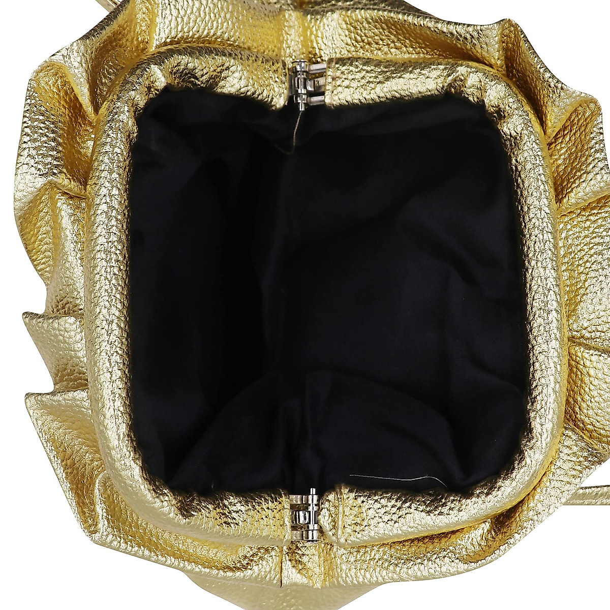 Women Cloud-Shaped Dumpling Bag Fashion Ruched Crossbody Bag Cell Phone Clutch Purse Clip Shoulder Handbag