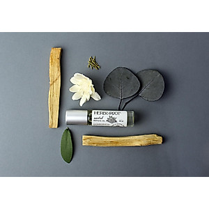 Santal Perfume Oil Rollerball (Roll on) | Herb & Root | 10ml | Virginia Cedar and Palo Santo, Smoky Woods Fragrance for Men or Women