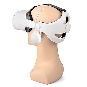 Eylgo Adjustable Head Elite Strap with Headphones for Oculus Quest 2 VR, Rotate 360 ​​Degrees Enhancing Sound Game Audio Headset Oculus Quest 2 Strap Replacement