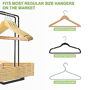 Hanger Organizer Holder, 2Piece Hanger Stacker for Laundry Room Closet Dry Cleaning Room, Hanger Storage Rack for Adult or Kids Hangers