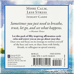 More Calm, Less Stress Insight Cards (Deck of 50 Relaxation Cards)