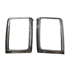 ruihe 4pcs Carbon Fiber Color Air Conditioning Dashboard Vent Cover Fit for Ford Ranger Accessories 2015 2016 2017 2018 2019 2020 2021ABS