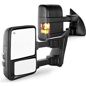 SCITOO Towing Mirror for Ford for F250 for F350 for F450 for F550 Super Duty 2008 2009 2010 2011 2012 2013 2014 2015 2016 With Power Heated Turn Signal Tow Mirrors