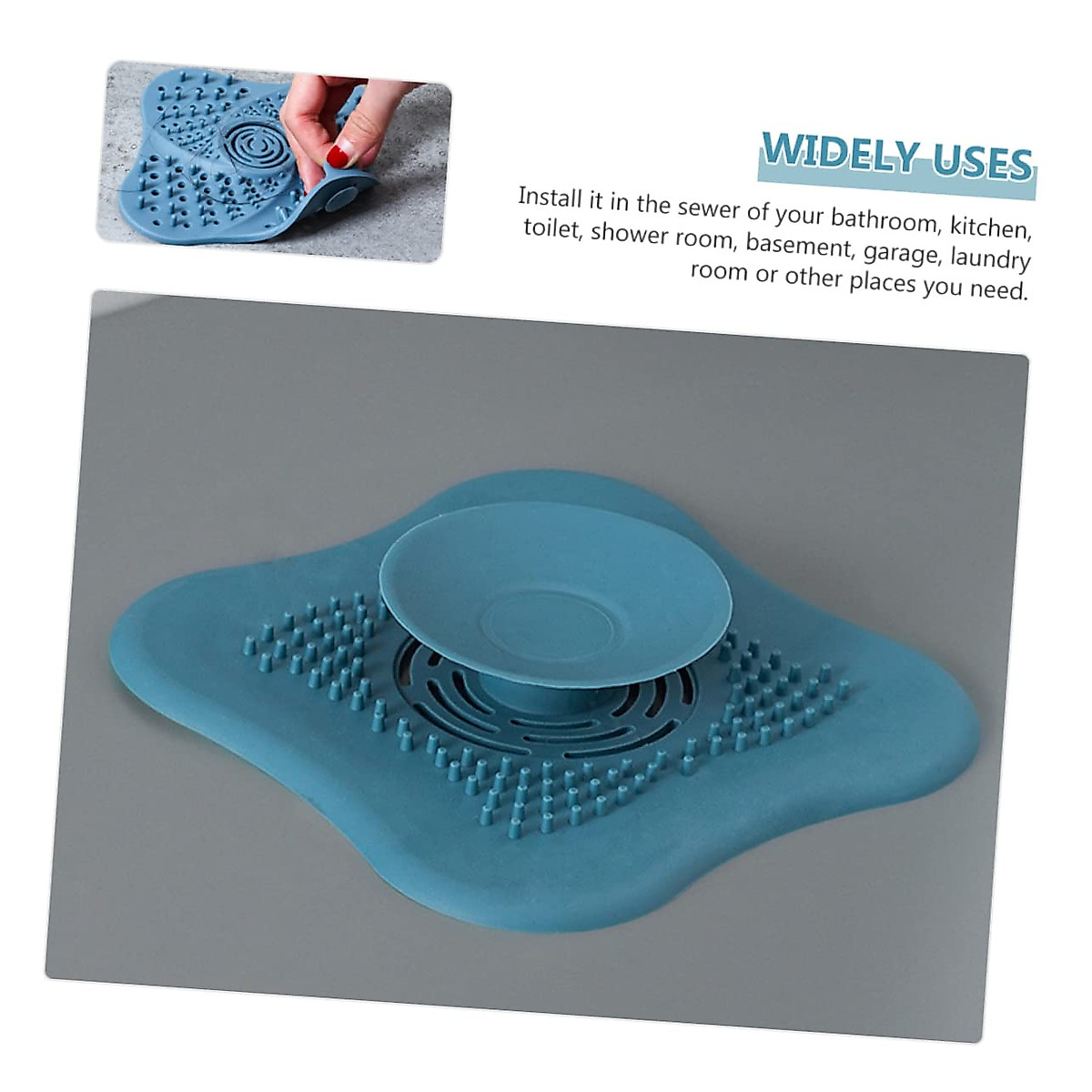 OSALADI 9 Pcs Filter Paint Brush Extension Pole Sink Hair Drain Tub Hair Catcher Kitchen Hair Catcher Stopper Bathtub Tub Drain Hair Catcher Floor Drain Cover Anti-Blocking