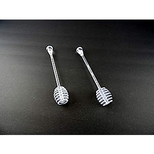 2 Pack BPA Free Honey and Syrup Dipper Stick Server Honey Spoon