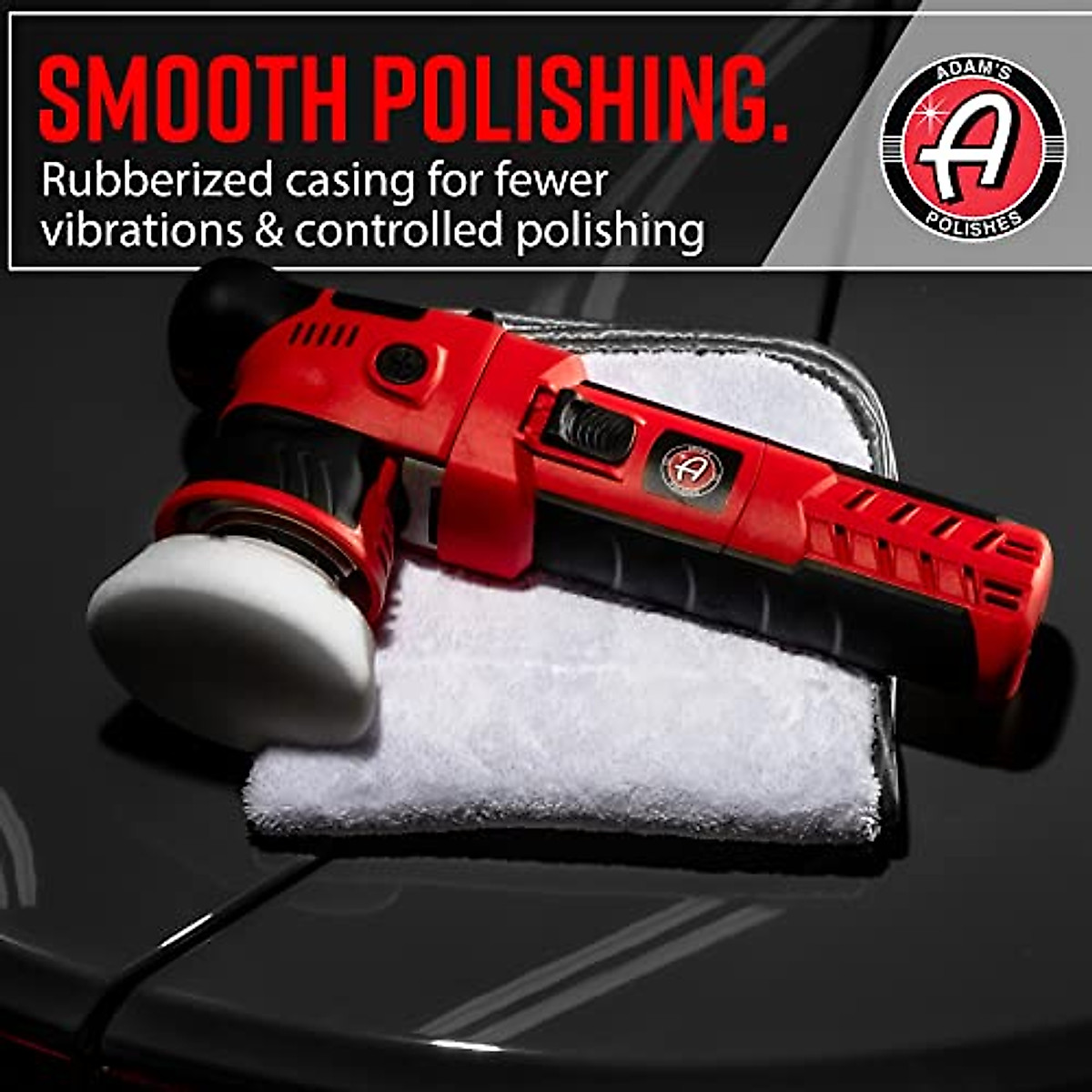 Adam’s SK Pro 12mm Car Polisher Kit (10 Item) - Professional Dual Action Polisher for Car Detailing - Paint Correction, Waxer Buffer DA Polisher - Variable Speed Car Polisher System
