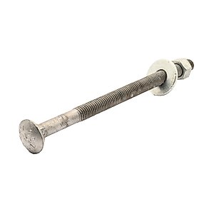 1/2"-13 x 9 Hot Dipped Galvanized Carriage Bolt w/Nuts & Flat Washers, Quantity 25 - by Fastener Depot, LLC