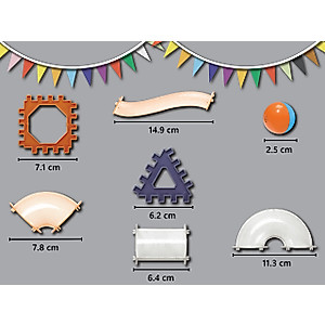 Leader Builder Marble Run for Kids Ages 3 and Up - 66 Piece Waffle Blocks & Toddler Marble Run Set - Educational Stem Building Toys with Marbles & Manipulatives for Hands-on Learning