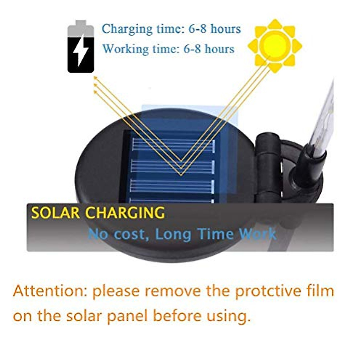 HDNICEZM Garden Solar Light Outdoor Decorative, Flame Crackle Glass Globe Stake Metal Lights，Waterproof Warm White LED for Pathway, Lawn, Patio, Yard.