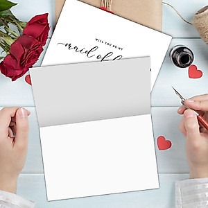 CGBRspacex Will You Be My Bridesmaid Cards (6 Packs), Bridesmaid Proposal Cards, 4 Bridesmaid Cards, 2 Maid of Honor Cards, Wedding Card with 6 Envelopes