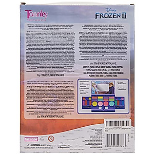 Disney Frozen Elsa Anna Cosmetic Compact Set with Mirror 22 Lip glosses, 4 Body Shines, 6 Brushes Colorful Portable Foldable Washable Makeup Beauty Kit Box Set for Girls Kids Toddler