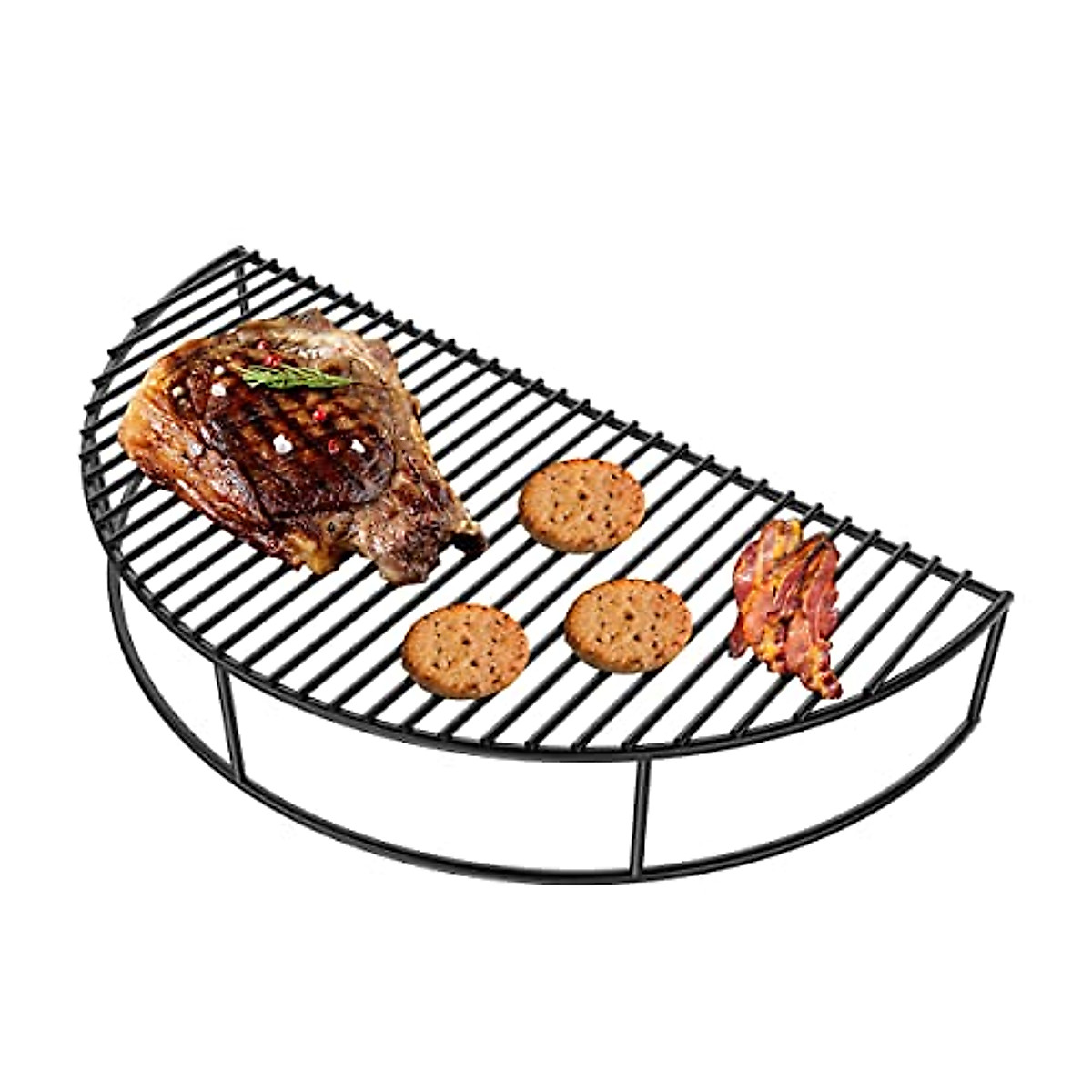 Grilling Corner Porcelain Steel Warming Grill Rack Compatible with Kettle Grills -Charcoal, Weber, Char-Broil, Also Fit Kamado Joe, Louisiana, Pit Boss Grills， (18-inch)