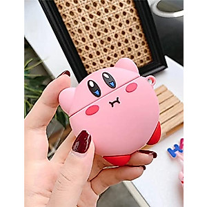 Cartoon Case Compatible with New Apple AirPods (3rd Generation) Case Cover Silicone Shockproof Slim Ultra Thin Cute Protective Case Anti-Fall Headphone Case for New Apple AirPods (Pink Monster)