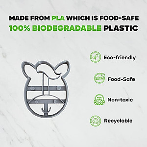 Moose Goods Farm Animal Cookie Cutters - Set of 10 Cookie Cutters for Kids Birthday Party or Themed Parties - Includes Chicken, Pig, Cow, Horse, Duck, Goat, Sheep, Bunny, Barn, & Tractor Cookie Cutter