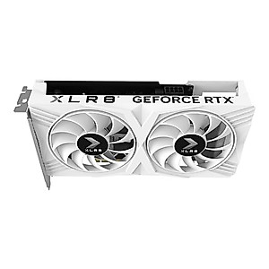 PNY GeForce RTX 4060 8GB XLR8 Gaming VETRO OC Dual Fan White Edition 2 Fan White Edition 2 Fan White Color Graphics Board VCG40608DFWXPB1-O VD8693