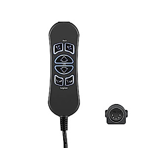 MineCtrl Lift Chairs Power Recliners 6 Button 5 Pin Prong MLSK89-A2 Remote Handset Controller Hand Control with USB and Backlight (Three Motor)
