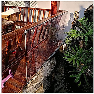 WHCQ PVC Waterproof Film, Waterproof Tarpaulin, Garden Clear Rain Protection Tarpaulin, Heavy Duty/Anti Freezing/Anti-UV/Windproof Plant Insulation Canopy Cover for Greenhouse