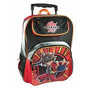 Bakugan Rolling Backpack - Bakugan Full size Wheeled Backpack ( Red )