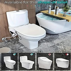 EOLTMESS Bidet Attachment for Toilet - Spa Bidet Toilet with Self-Cleaning Dual Nozzle Front & Rear Wash Adjustable Water Pressure Bidet Sprayer for Toilet(1/2)