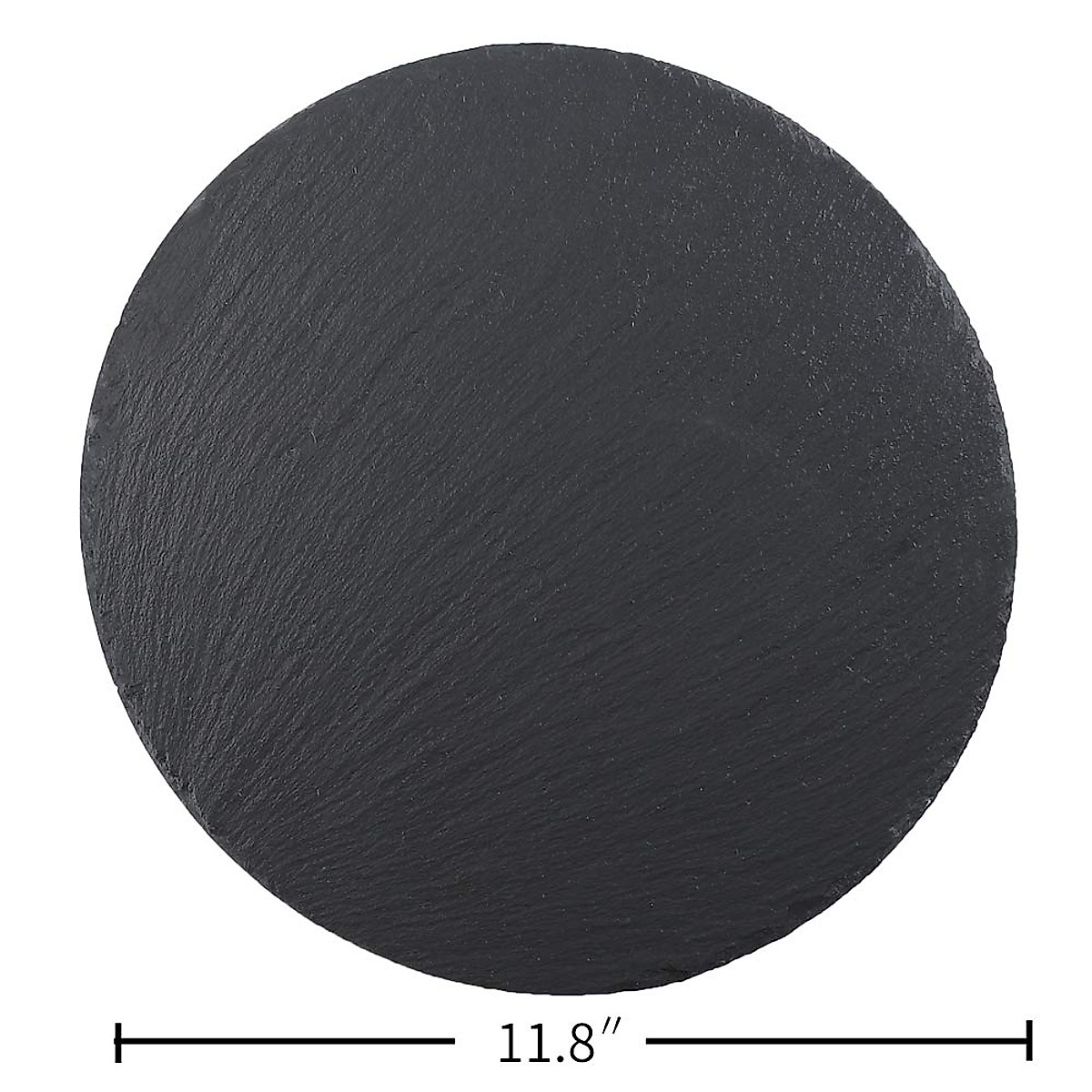 Round Slate Cheese Board Black Platter Tray Cutting Board 12 * 12IN