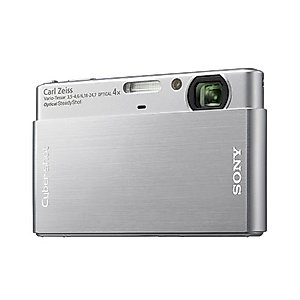 Sony Cybershot DSC-T77 10.1MP Digital Camera with 4x Optical Zoom with Super Steady Shot Image Stabilization (Silver)