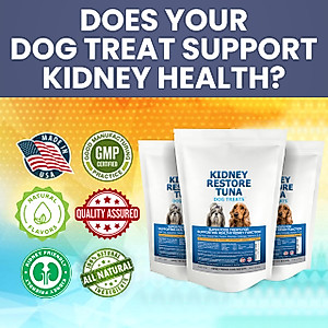 Kidney Restore Tuna Dog Treats. Special Kidney Friendly Dog Treats, Low Protein Dog Treats for Kidney Diets. Kidney Dog Treats Your Canine Will Love. Renal Dog Treats