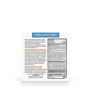Neutrogena On-The-Spot Acne Spot Treatment with 2.5% Benzoyl Peroxide Acne Treatment Medication to Treat Face Acne, Gentle Benzoyl Peroxide Pimple Cream for Acne Prone Skin Care.75 oz