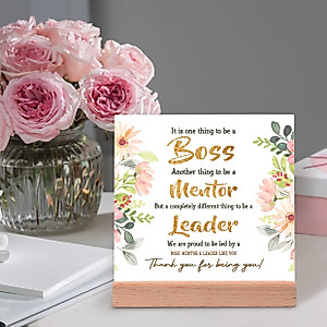 Boss Gifts for Women, Best Christmas Gifts for Boss Female - Unique Office Desk Card with Warm Words, Funny Boss Lady Gifts for Birthday, Going Away, Boss Day - Thank You Gifts for Your Female Boss