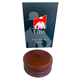 G.B.S Wooden Shaving Set, Synthetic Vegan Shaving Brush Wood Handle and Soap Bowl with All Natural Shave Soap 3IN1 Kit for Men Practical Christmas Gift for Men