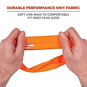 Ergodyne Chill Its 6634 Cooling Headband, Sports Headbands for Men and Women, Moisture Wicking , Orange