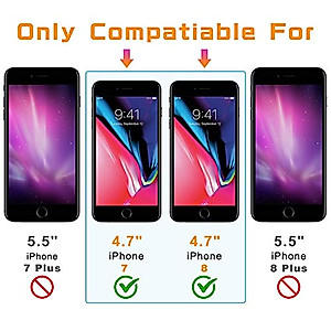 NEARPOW [4 Pack] For iPhone 8 / iPhone 7 Screen Protector [Tempered Glass] Screen Protector with [9H Hardness] [Crystal Clear] [Easy Bubble-Free Installation] [Scratch Resist]