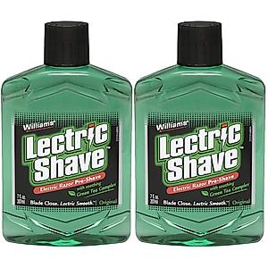 Williams Lectric Shave Electric Razor Pre-Shave with Soothing Green Tea Complex-7 oz, 2 pk