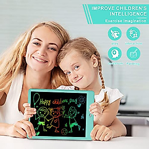 LCD Writing Tablet for Kids,10 Inch Drawing Tablet Doodle Board,Colorful Electronic Drawing Pad,Educational and Learning Kids Toys Gifts for 3 4 5 6 7 8 9 Year Old Boys and Girls Toddlers (Blue)