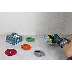 5 Inch Diamond Concrete Polishing Pads Wet Dry Set for Quartz Marble Stone Countertop Concrete Granite Polishing by POLISHSURF