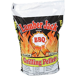 Lumber Jack 100-Percent Hickory Wood BBQ Grilling Pellets, 20-Pound Bag