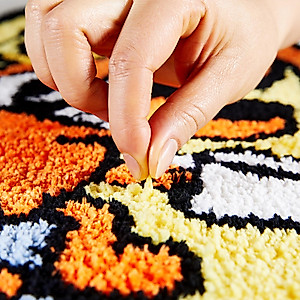 Ouyattle This is Fine Dog Rug, 2x3 Tufted Throw Rugs Non Slip Washable, Cute Funny Small Area Rugs for Bedroom Living Room Dorm, Cool Aesthetic Funky Shaggy Bathroom Rugs Funny Gift for her/him