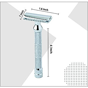 Pearl Shaving Double Edge Close Comb Safety Razor for Men - Reusable Ecofriendly DE shaving Razor for Men | Premium Single Blade Razor for Men Razor | Classic & Traditional Shaving Kit for Men | Men's