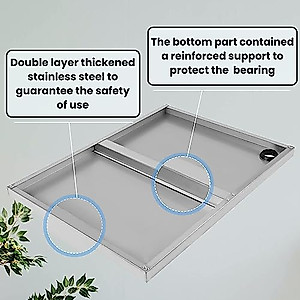Anrain Stainless Steel Microwave Shelf 320lbs, 18'' x 24'' Microwave Shelf for Heavy Duty Use, Microwave Shelf Wall Mount for Home Kitchens, Commercial Restaurants and Bars, NSF Certified