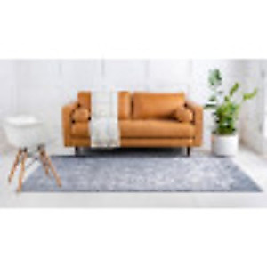 Unique Loom Portland Collection Area Rug - Astoria (5' 3" x 8' Rectangle, Blue/ Ivory)