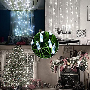 Joomer Battery Christmas Lights, 33ft 100LED Battery Operated Mini String Lights 8 Lighting Modes Timer Waterproof for Home, Garden, Party, Holiday, Christmas Trees Decoration (White)
